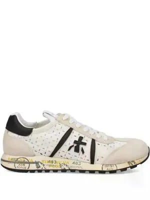 Premiata Lucyd Suede-panel Sneakers - Neutrals