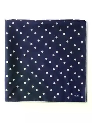 Prada Polka-dot Scarf - Blue