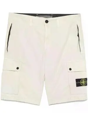 Stone Island Cotton Cargo Shorts - Neutrals