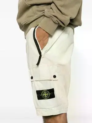 Stone Island Cotton Cargo Shorts - Neutrals