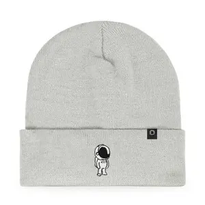 DALIX Astronaut Beanie Cap - Light Gray