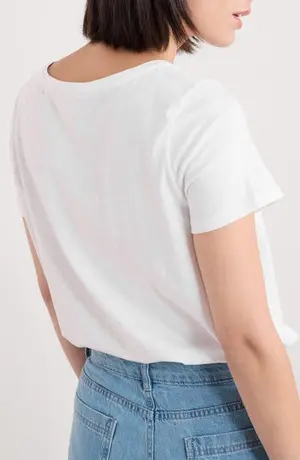 SEASALT CORNWALL Appletree Keyhole T-shirt - Salt