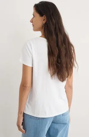 SEASALT CORNWALL Appletree Keyhole T-shirt - Salt