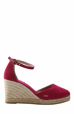 VISCATA Estartit Canvas Espadrille Wedges Red