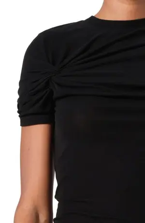 AGOLDE Lissa Twist Front T-shirt - Black