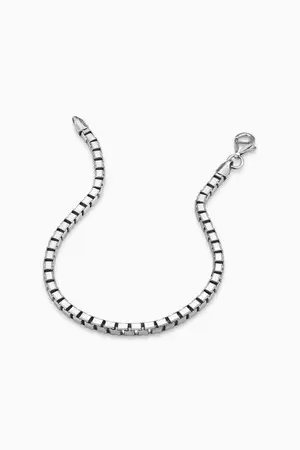 ORADINA Edge Bold Box Link Sterling Bracelet