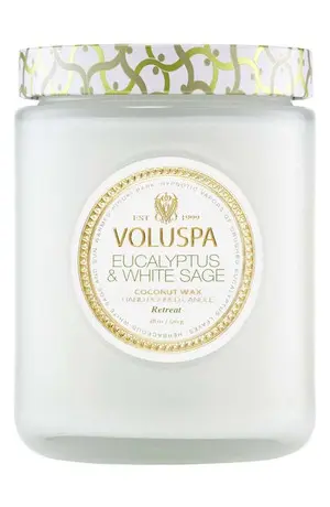 Voluspa Large Jar Candle - Eucalyptus & White Sage