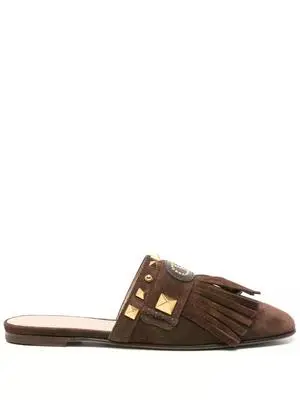 Valentino Garavani Fringe Mules Clogs For Women