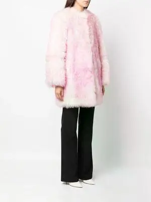Lanificio Becagli Faux-fur Long-sleeve Coat