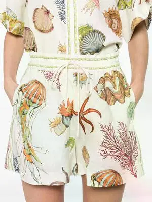 ALEMAIS Sea Printed Shorts