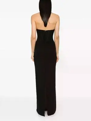 MONOT Bustier Halterneck Dress - Black