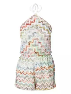 Missoni Zigzag-woven Playsuit - White