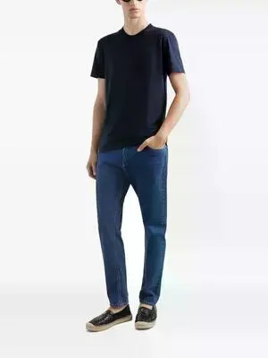 Dolce & Gabbana Logo Silk T-shirt - Blue