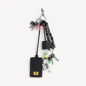 Balenciaga Keychain 3 Tags Charm - Black/Yellow/Red | Editorialist