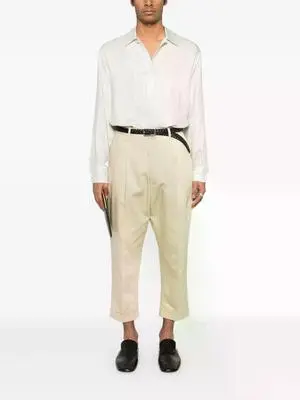 Ami Tapered Cropped Trousers - Neutrals