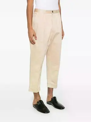 Ami Tapered Cropped Trousers - Neutrals