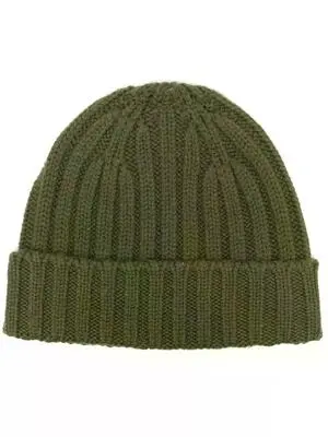 Aspesi Ribbed Virgin Wool Beanie - Green