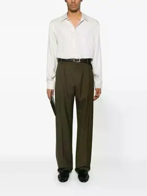 Saint Laurent Wool Gabardine Trousers