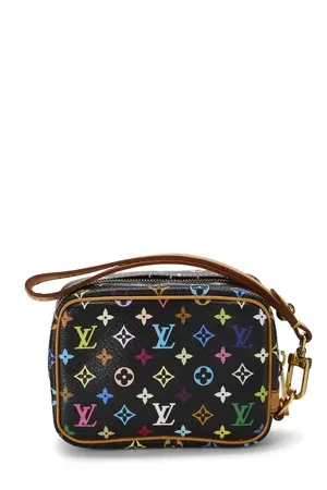 LOUIS VUITTON Takashi Murakami X Monogram Multicolore Wapity Case - Black