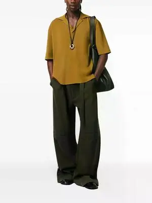 AMI Paris Fine-knit Polo Shirt - Neutrals