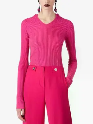 Giorgio Armani V-neck Ribbed Jumper