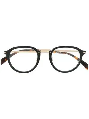 DB EYEWEAR BY DAVID BECKHAM Db 1014 Round Frame Glasses - Black