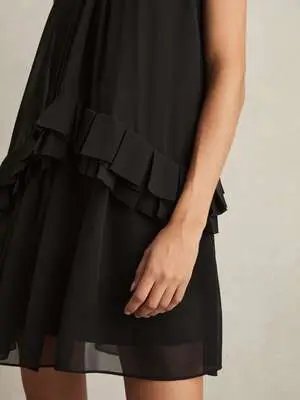REISS Luni Chiffon Tiered Dress