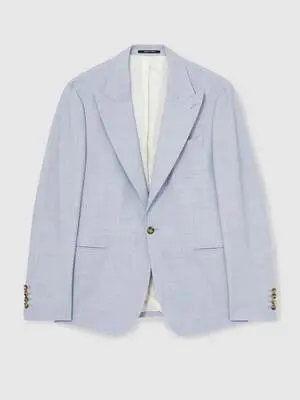 REISS Sb Belmont Sb Single-breasted Textured Blazer Slim-fit With Wool