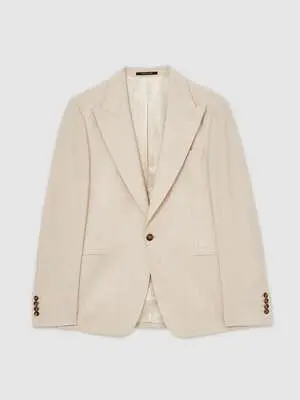 REISS Sb Belmont Sb Single-breasted Textured Blazer Slim-fit With Wool