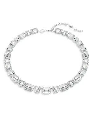 SWAROVSKI Millenia Octagon Crystal Tennis Necklace - Silver
