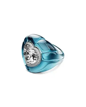 SWAROVSKI Dulcis Heart Statement Ring - Blue