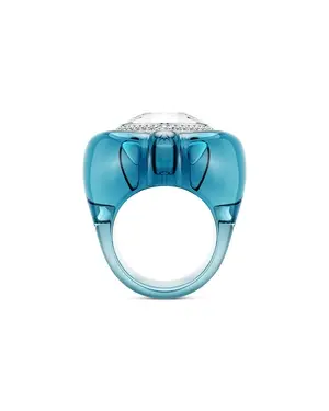 SWAROVSKI Dulcis Heart Statement Ring - Blue
