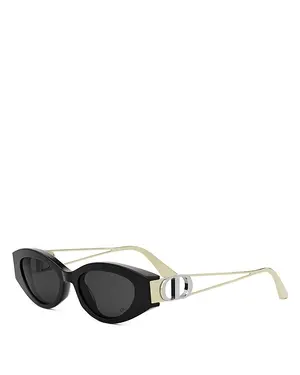 Dior 30montaigne B6i Oval Sunglasses - Black/smoke