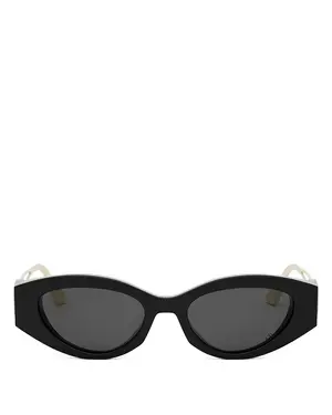 Dior 30montaigne B6i Oval Sunglasses - Black/smoke