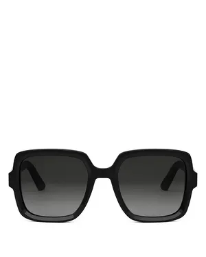 Dior Midnight S4i Square Sunglasses - Black/smoke Grad