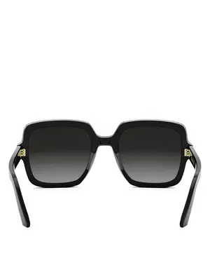 Dior Midnight S4i Square Sunglasses - Black/smoke Grad