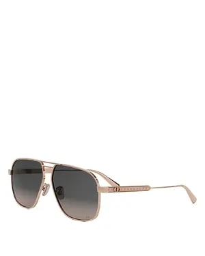 Dior Cannage A1u Square Sunglasses - Gold/smoke