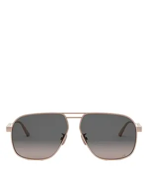 Dior Cannage A1u Square Sunglasses - Gold/smoke