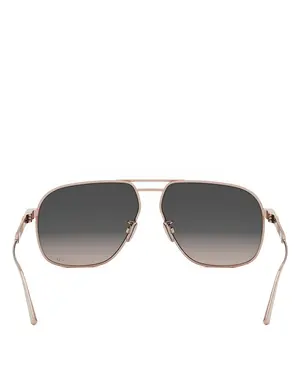 Dior Cannage A1u Square Sunglasses - Gold/smoke