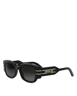 Dior Signature S13i Rectangle Sunglasses - Black/smoke Grad