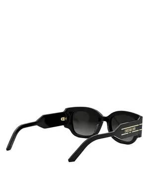 Dior Signature S13i Rectangle Sunglasses - Black/smoke Grad