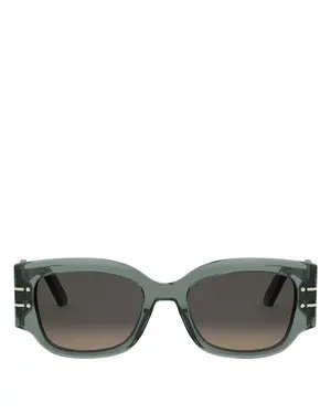 Dior Signature S13i Rectangle Sunglasses - Green/rovieux