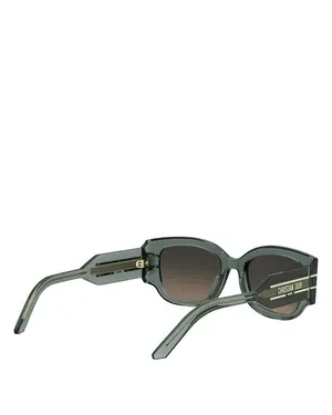 Dior Signature S13i Rectangle Sunglasses - Green/rovieux