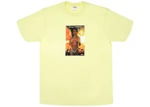 Supreme Nan Goldin Kim In Rhinestone Tee Shirt - Pale Yellow