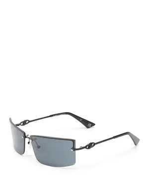 Le Specs Rectangle Sunglasses, 69mm - Black