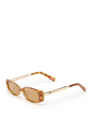 Le Specs Le Specs Lil Starlight Rectangle Sunglasses Tortoise