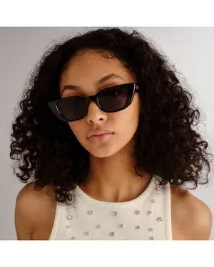 Le Specs Dream Lover 50mm Cat Eye Sunglasses - Black