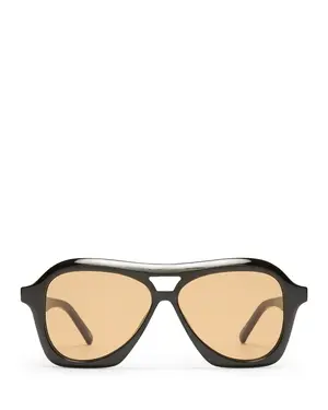 Le Specs Drizzle Geometric Sunglasses, 56mm - Tortoise/orange