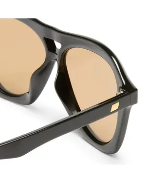 Le Specs Drizzle Geometric Sunglasses, 56mm - Tortoise/orange