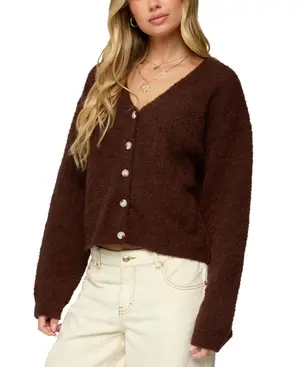 EDIKTED Knitted Cardigan - Brown